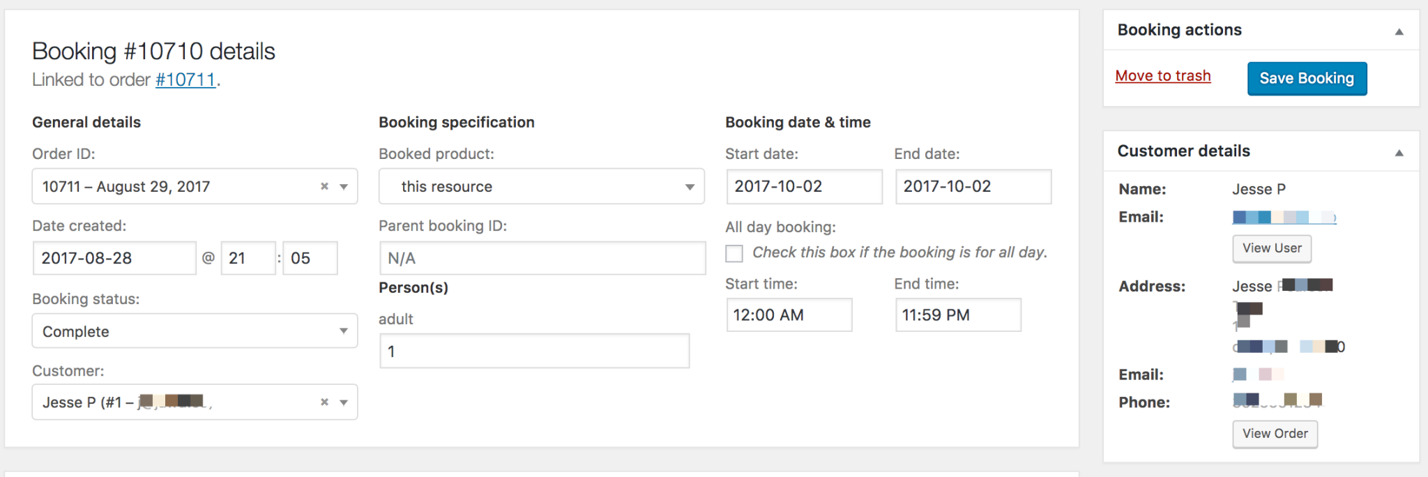 Managing Bookings - CODIBU