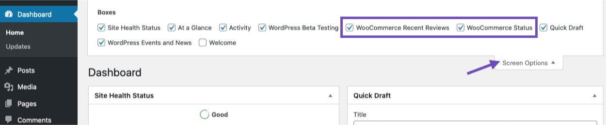 Dashboard Widgets - CODIBU